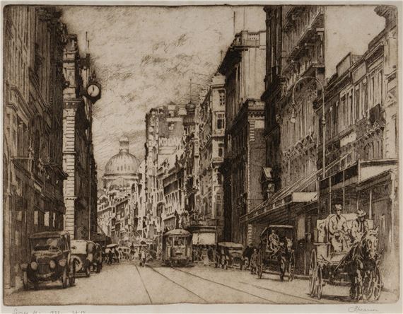 Alfred Edward Warner | George St [Sydney] (1922) | MutualArt