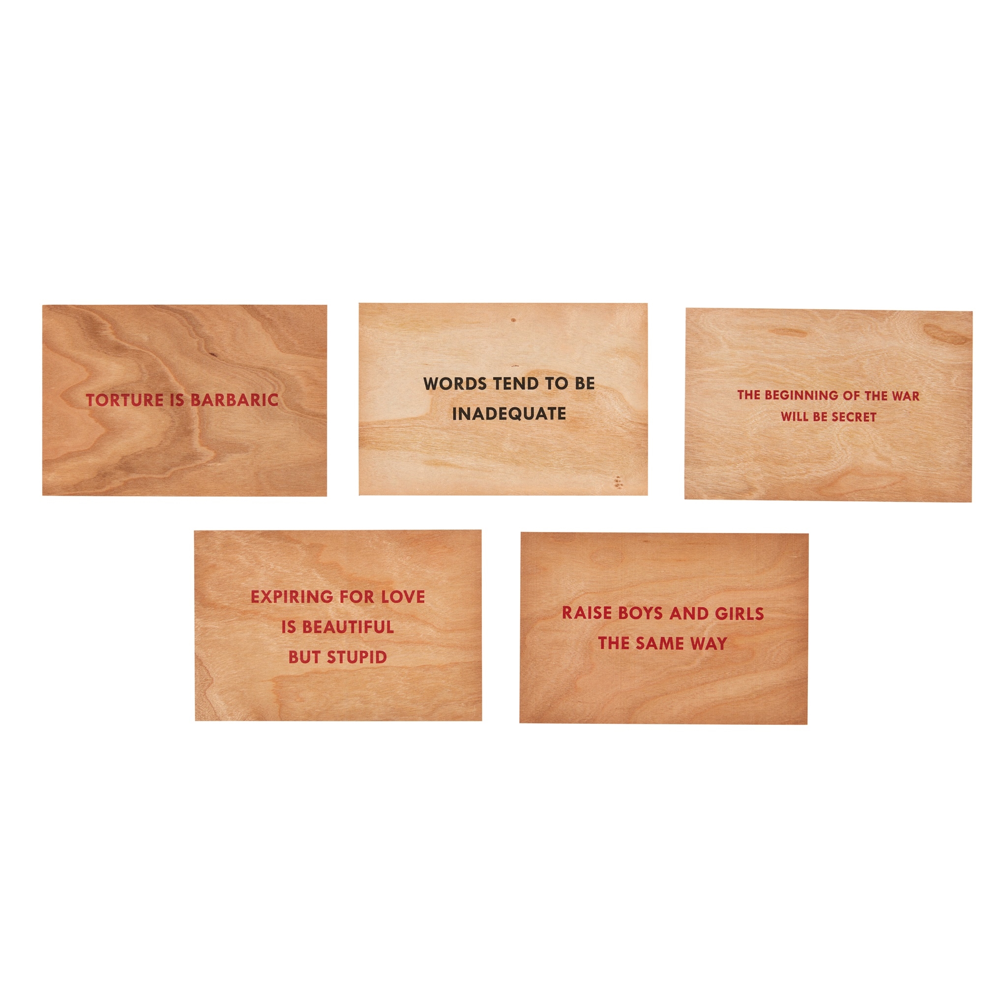 Jenny Holzer | TRUISMS (SET OF FIVE) | MutualArt