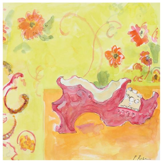 Paula Rose | Contemporary Still Life with Pink Slipper | MutualArt