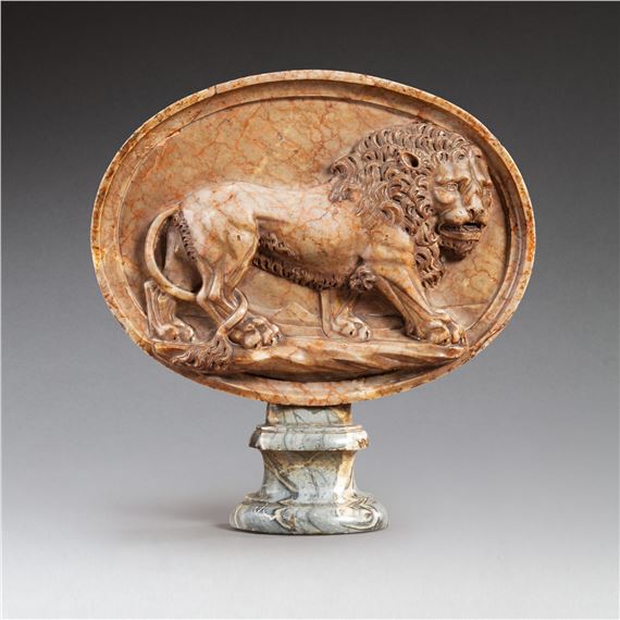 Italian School, 18th Century | Relief of a Pacing Lion | MutualArt