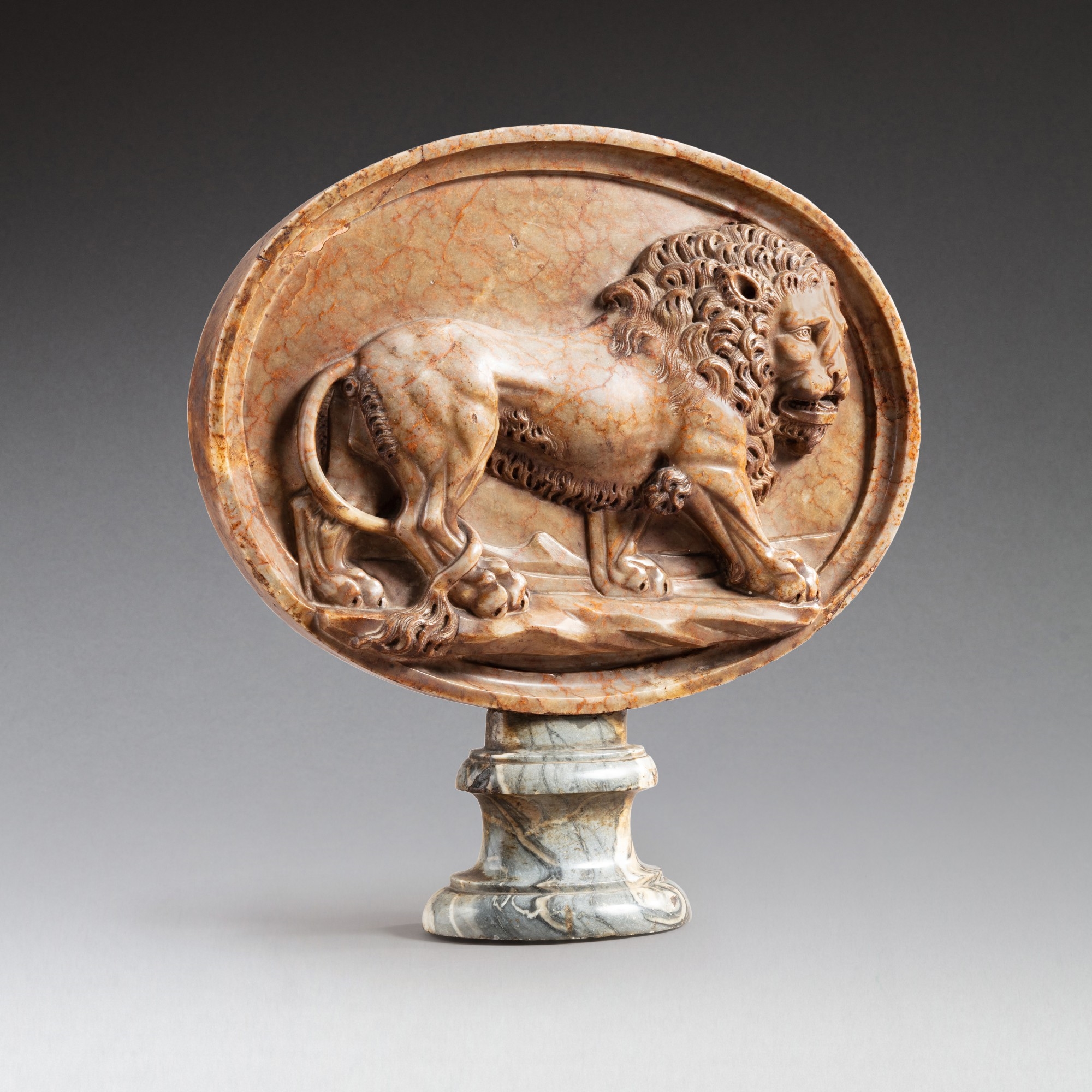 Italian School, 18th Century | Relief of a Pacing Lion | MutualArt