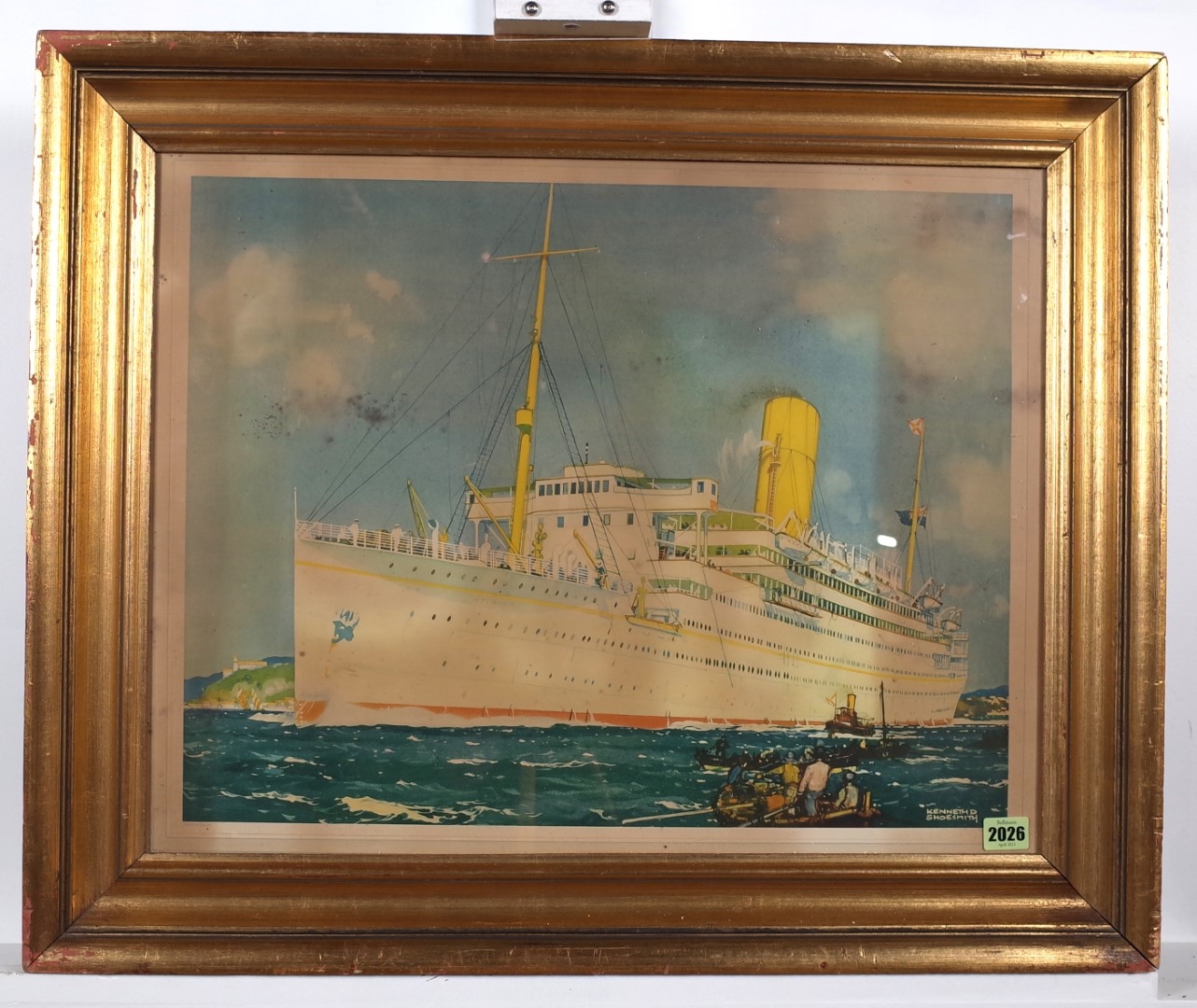 Kenneth D. Shoesmith | A cruise liner leaving port | MutualArt