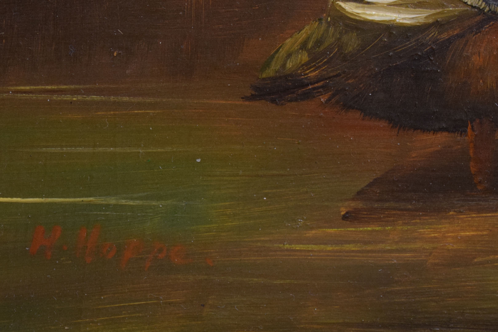 H. Hoppe | Ducks at the water's edge | MutualArt