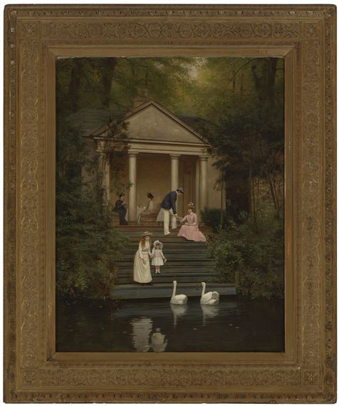 Edith Hayllar | Feeding the swans (1889) | MutualArt