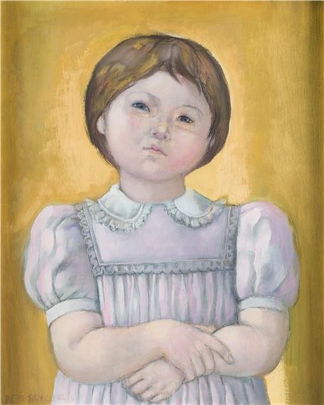 Pepi Sánchez | Niña con los brazos cruzados (1962) | MutualArt