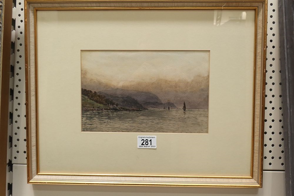 Herbert Moxon Cook | a Loch scene with sailing vessels | MutualArt