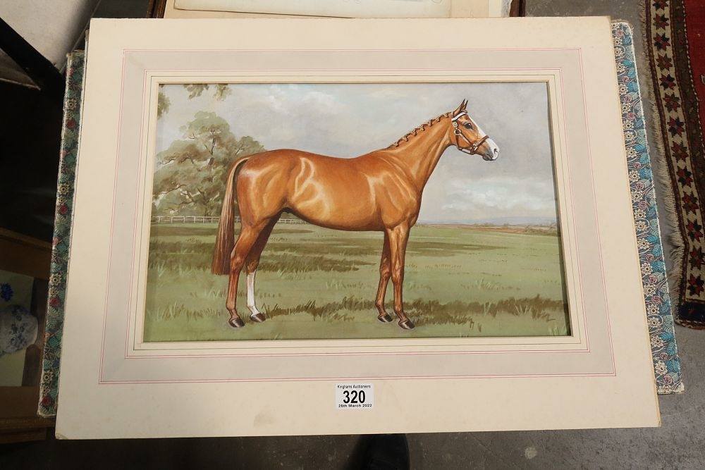 Ninetta Butterworth | study of a racehorse in a landscape (1952 ...