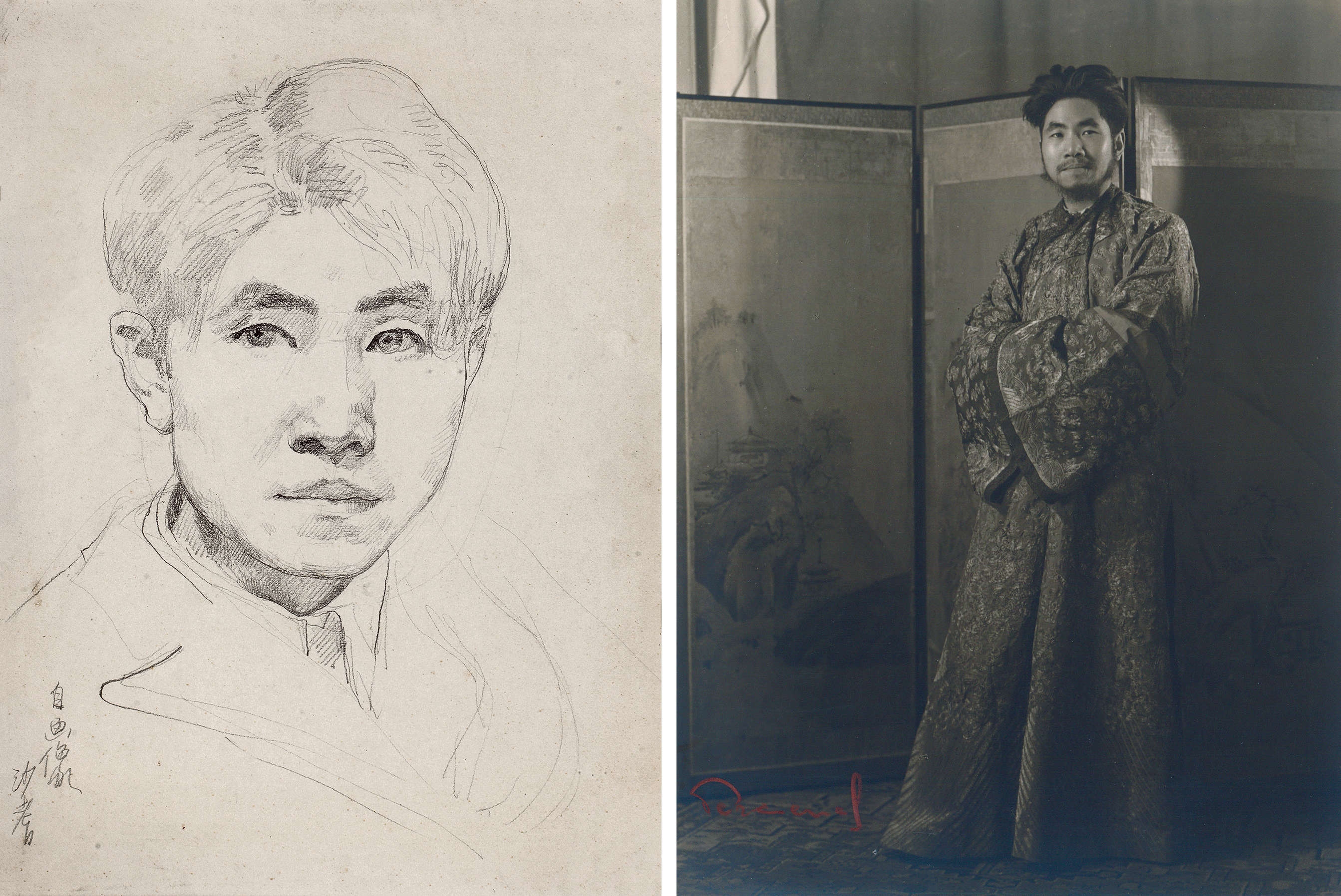 Sha Qi | Portrait and Photos in Early Years(set of 2) | MutualArt