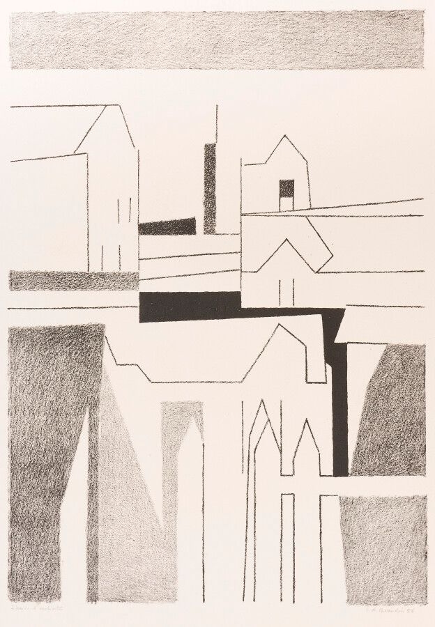 André Beaudin | The Houses; Enclosed Les maisons | MutualArt