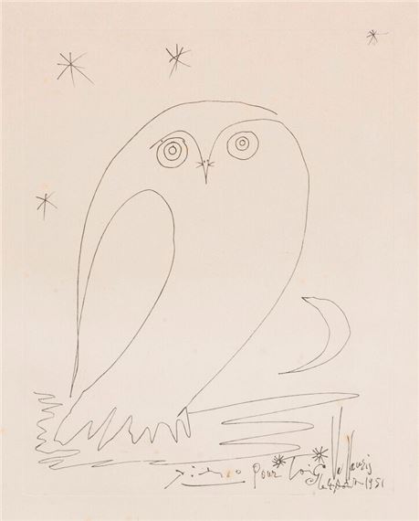 Pablo Picasso | The Owl and the Moon (1951) | MutualArt