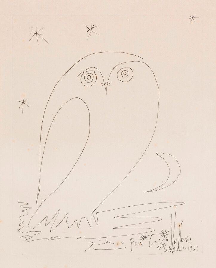 Pablo Picasso | The Owl and the Moon (1951) | MutualArt