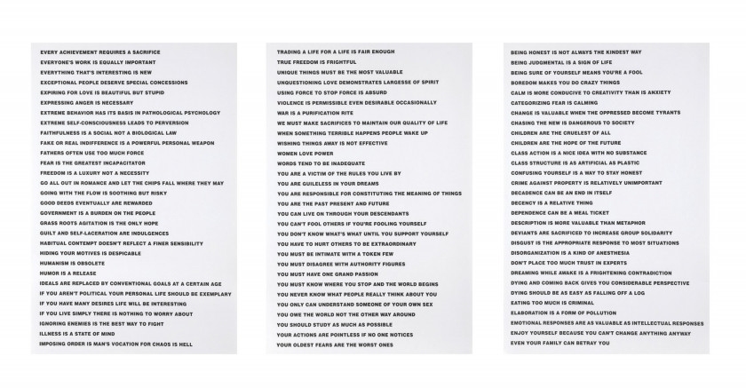 Jenny Holzer | Poster for the Truisms series (1977 / 1979) | MutualArt