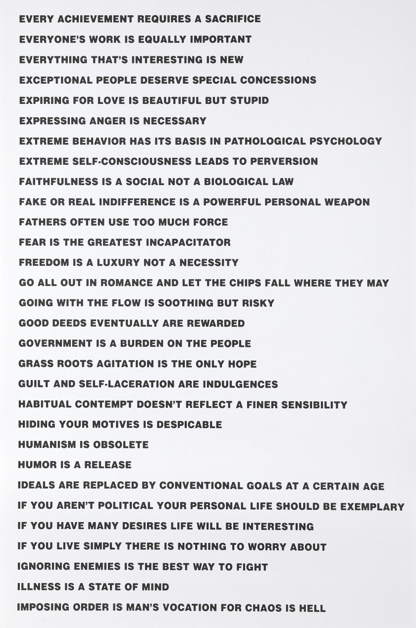 Jenny Holzer | Poster for the Truisms series (1977 / 1979) | MutualArt
