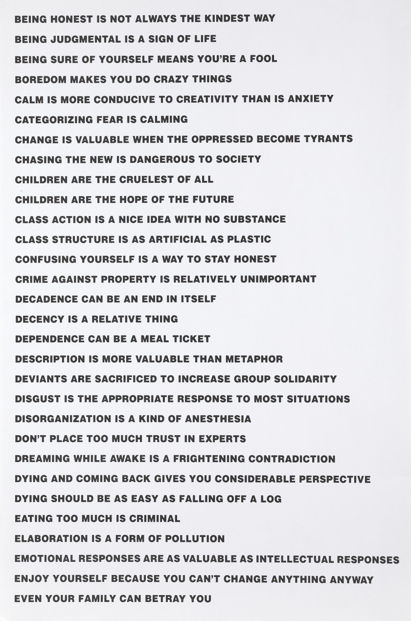 Jenny Holzer | Poster for the Truisms series (1977 / 1979) | MutualArt