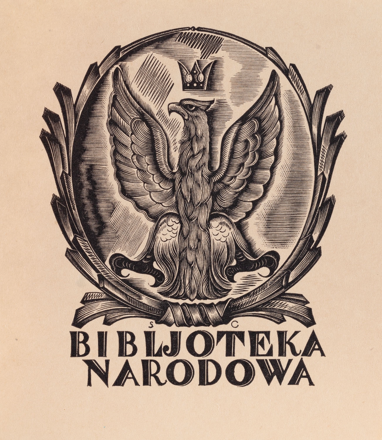 Stanisław Ostoja-Chrostowski | Bookplate of Biblioteka Narodowa | MutualArt