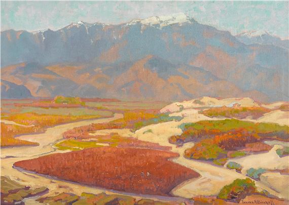 Franz Bischoff | Cotton field in desert river | MutualArt