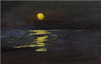 Charles Rollo Peters | Moonlight on a Medieval Village | MutualArt