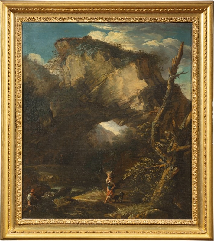 Pietro Montanini | PAESAGGIO FLUVIALE CON CONTADINI | MutualArt