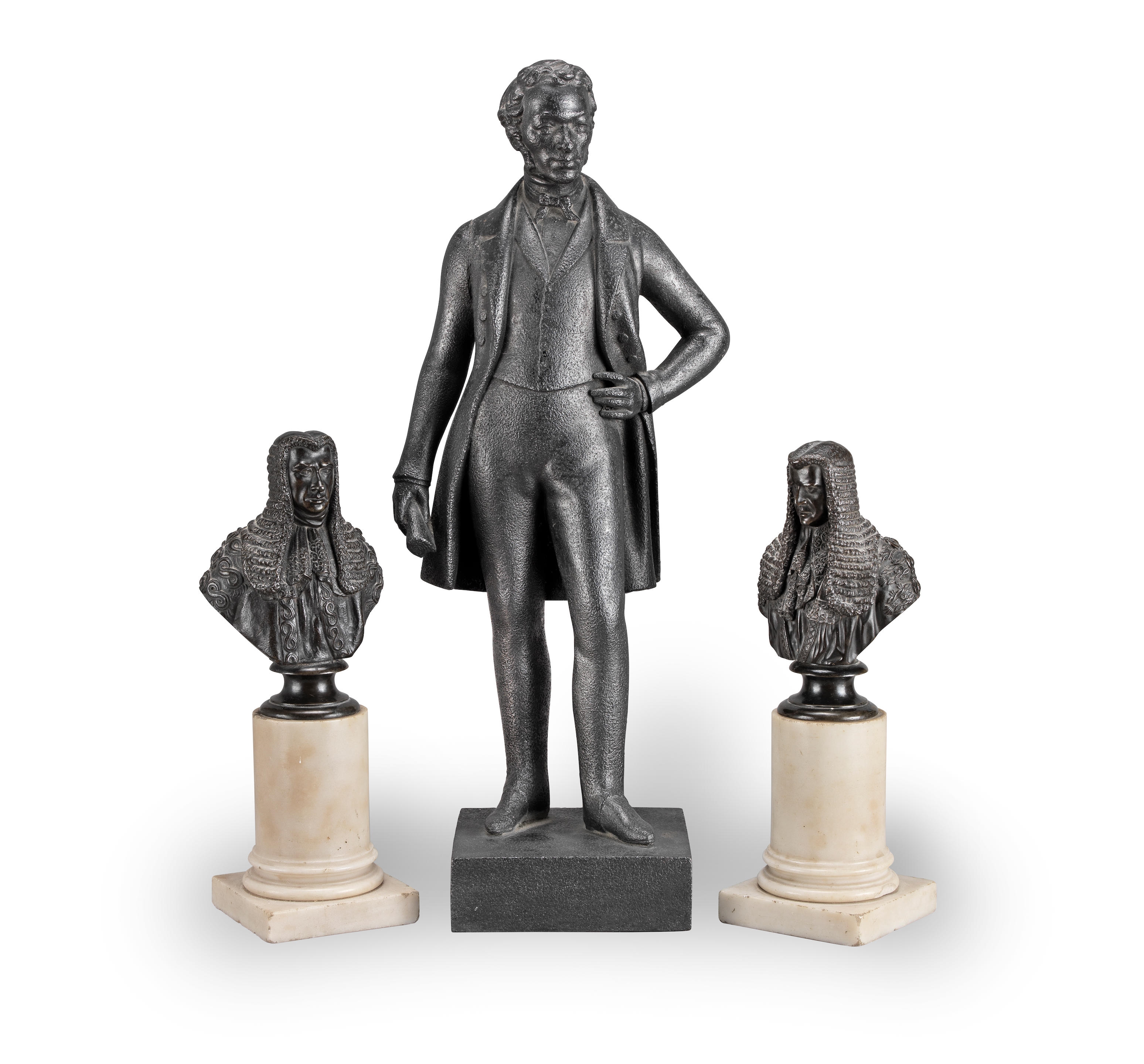 Alfred-Guillaume-Gabriel Comte d'Orsay | Two patinated bronze busts of ...