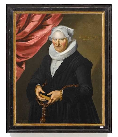 Samuel Hofmann | Portrait of a noblewoman at the age of 64 (1652 ...