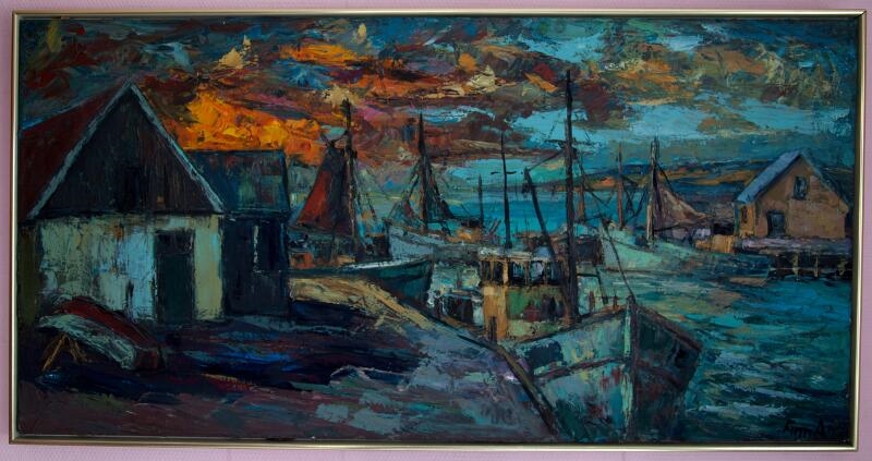 Finn Andersen | Harbous scenery | MutualArt
