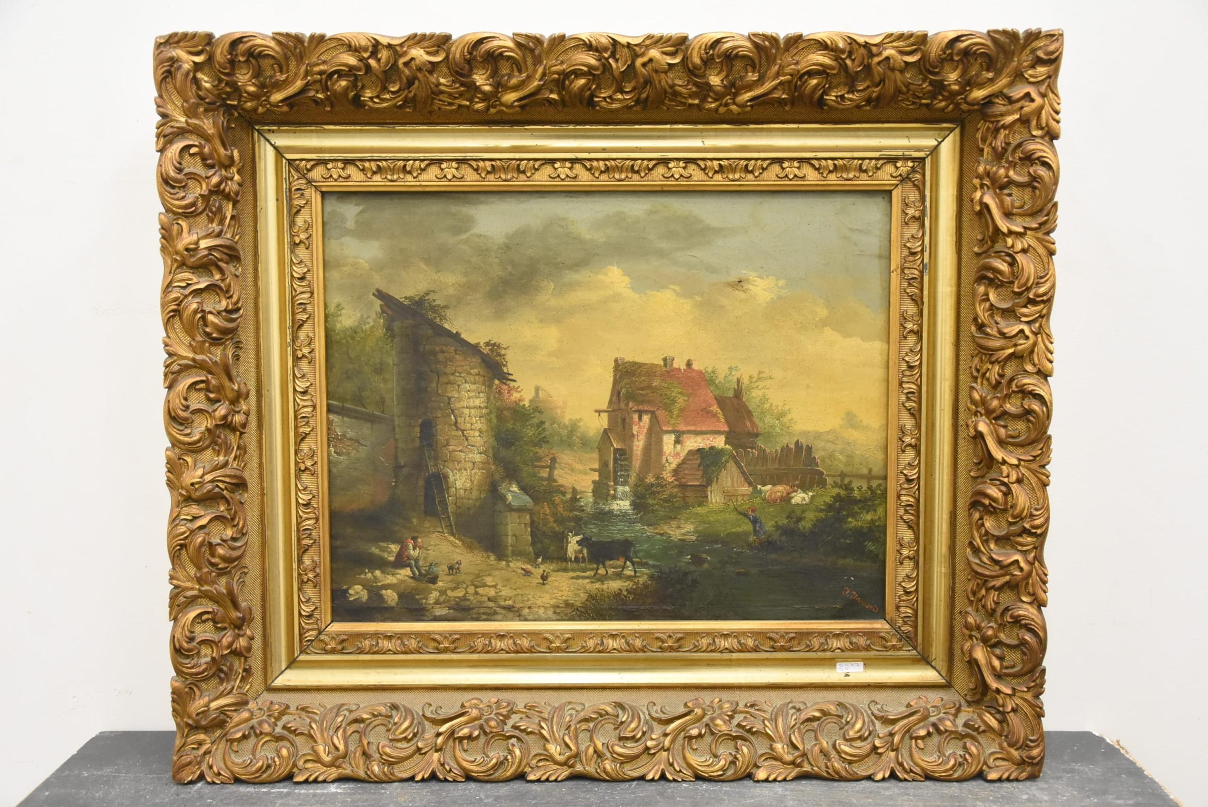 Joseph Jansen | Paysage animé avec moulin | MutualArt