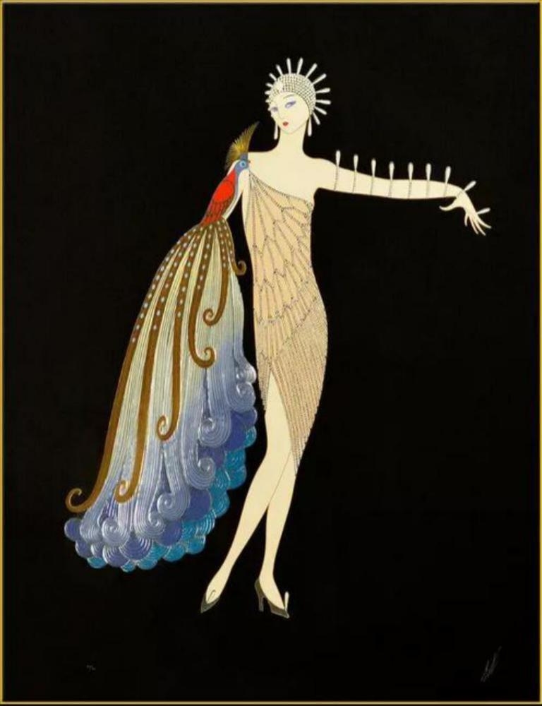 Erté | Diva I - Peacock Lady (1984) | MutualArt