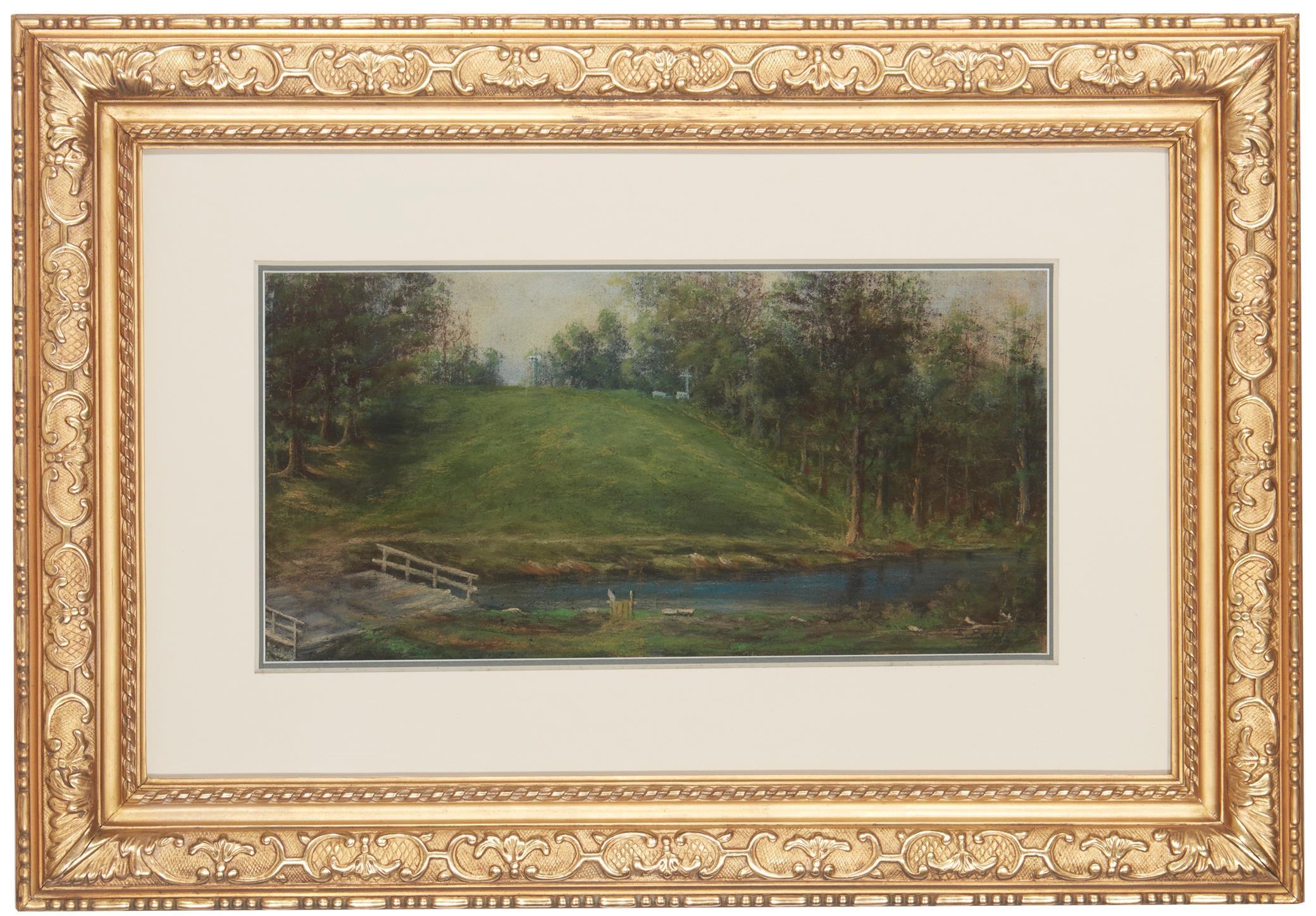 Ernest Henry Pohl | Landscape with footbridge | MutualArt