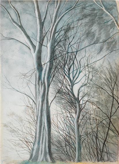 Léon Spilliaert | Troncs d'arbres en hiver | MutualArt