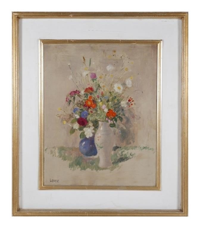 Gerald Leake | Two vases of flowers | MutualArt