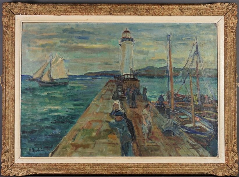 Henri Epstein | The arrival of the fishermen | MutualArt