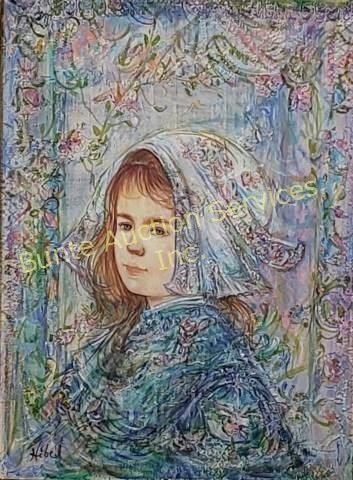 Edna Hibel | Portrait of girl | MutualArt