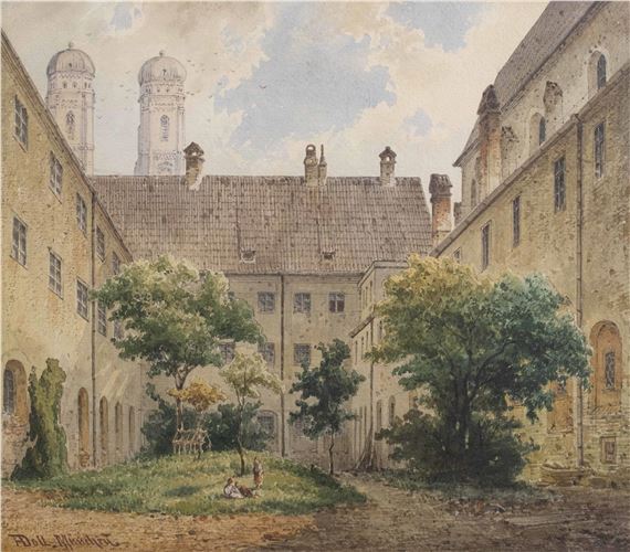 Anton Doll | Innenhof des ehemaligen Augustinerklosters in München | MutualArt