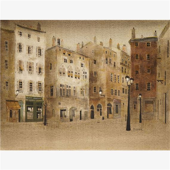 Georges Damin | Vue d'une place (1981) | MutualArt
