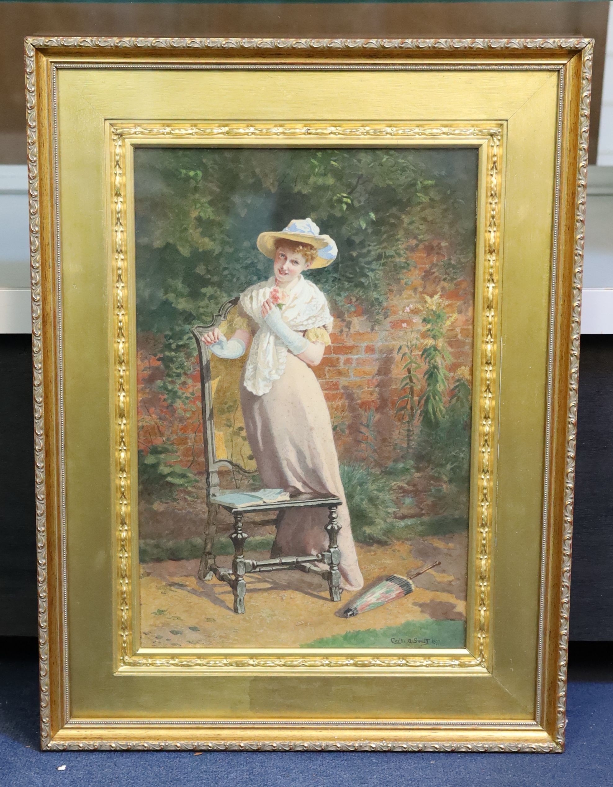 Carleton Alfred Smith | In The Garden (1897) | MutualArt