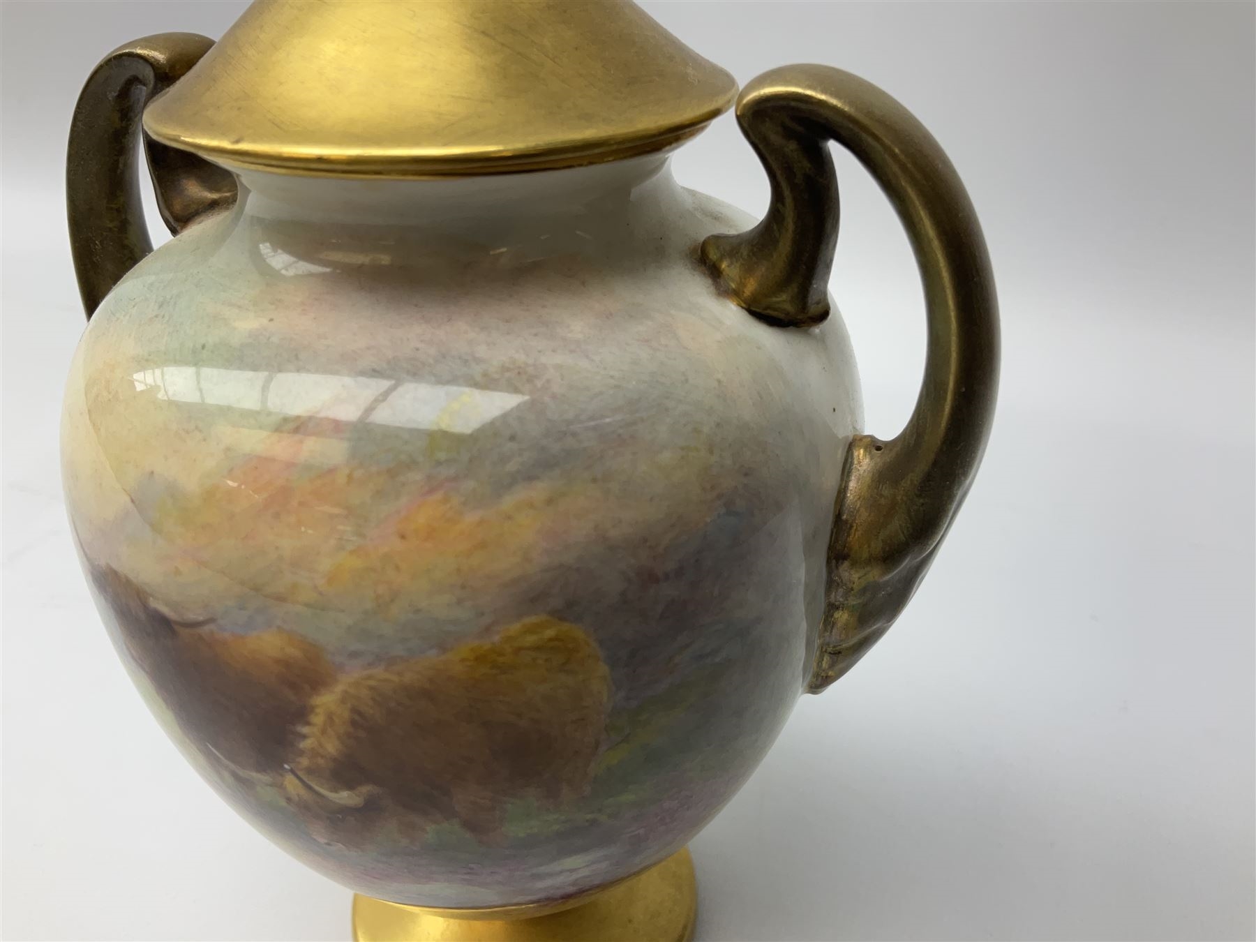 Harry Stinton | Mid 20th century Royal Worcester twin handled vase and ...