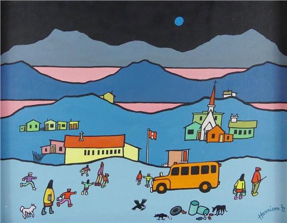 Ted Harrison | School Begins (1972) | MutualArt