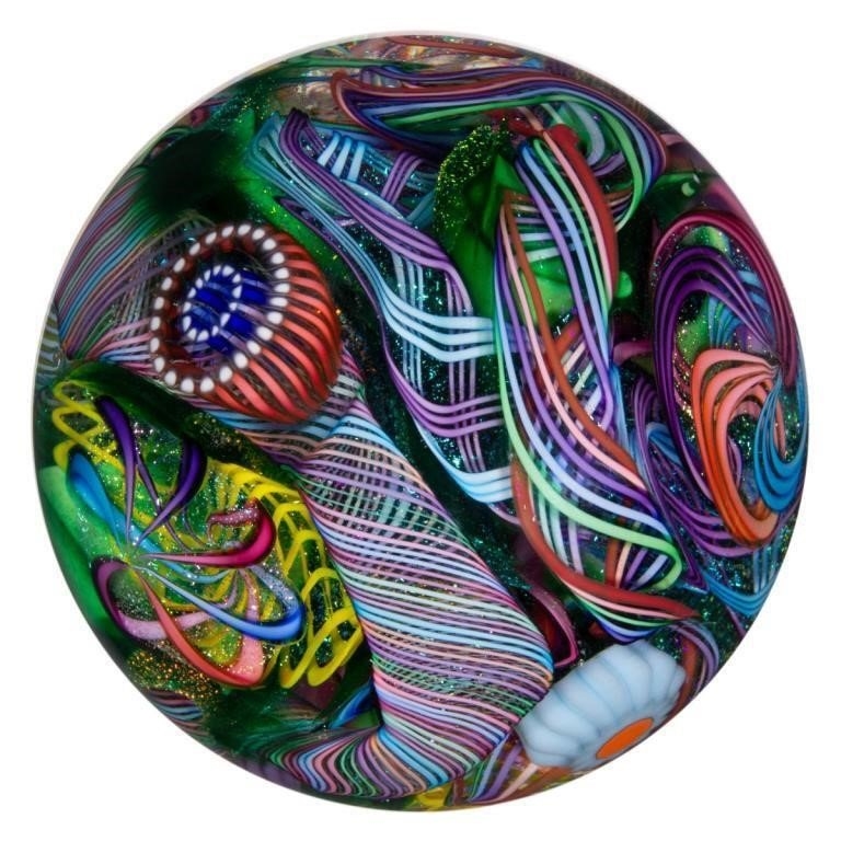 James Alloway | SCRAMBLED STUDIO ART GLASS PAPERWEIGHT (2008) | MutualArt