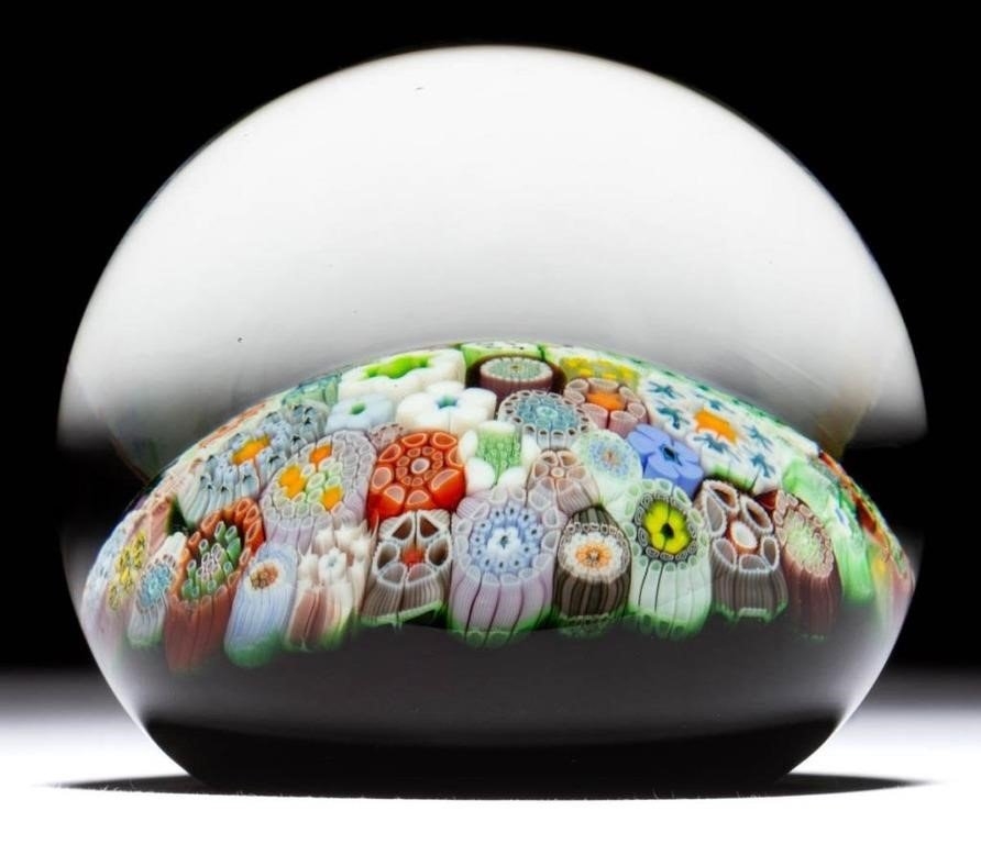 Greg Held | MILLEFIORI STUDIO ART GLASS PAPERWEIGHT (1984) | MutualArt