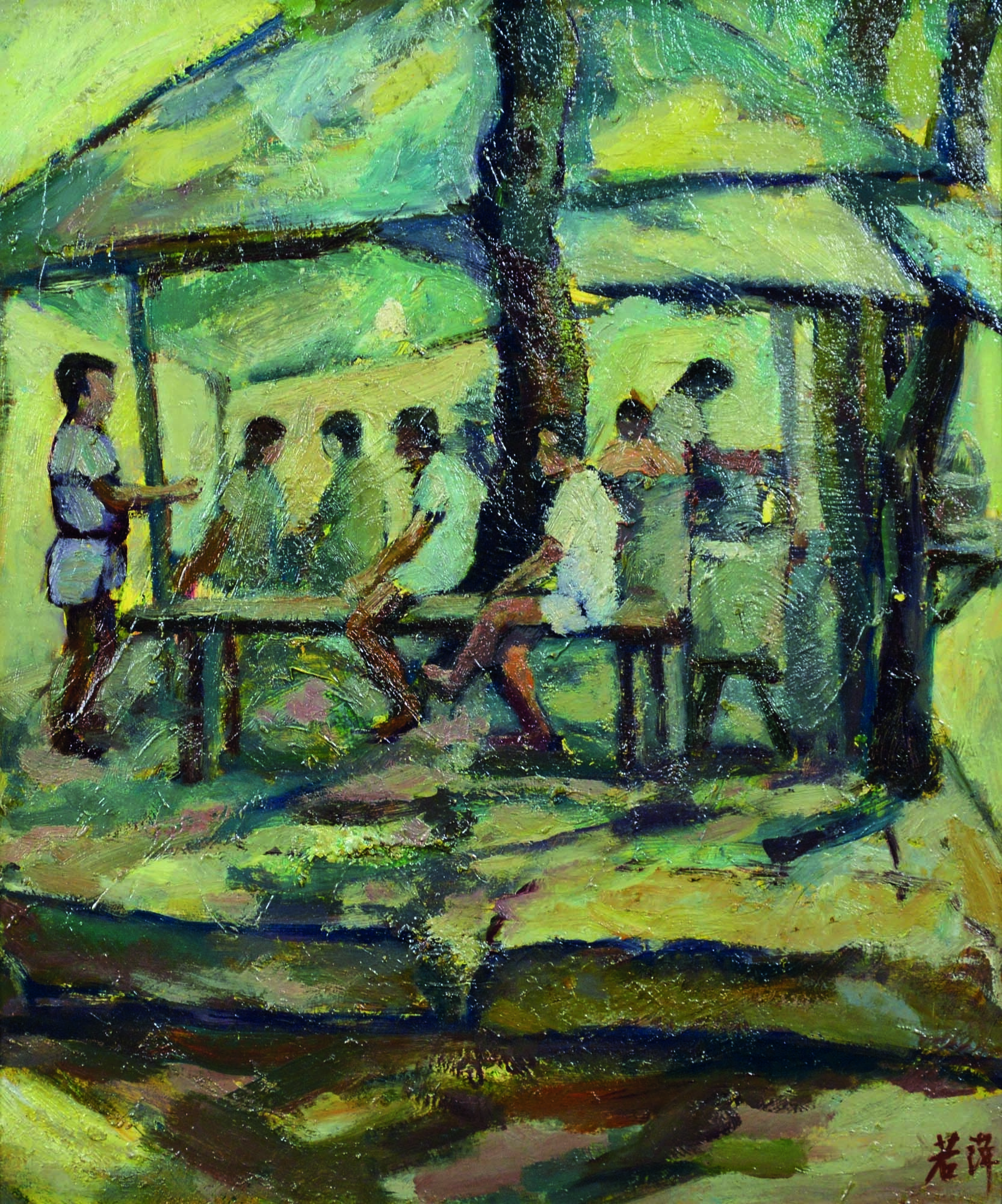 Kuo Ju Ping | Eating at Foodstall | MutualArt