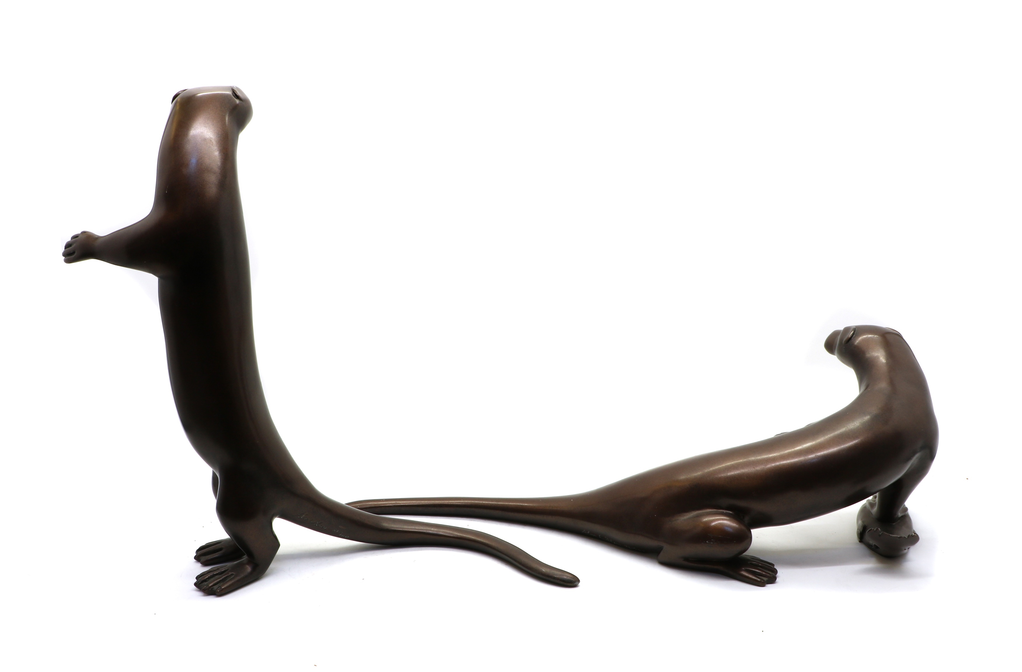 Alan Wilson Watts | A pair of limited edition bronzed sculptures by ...