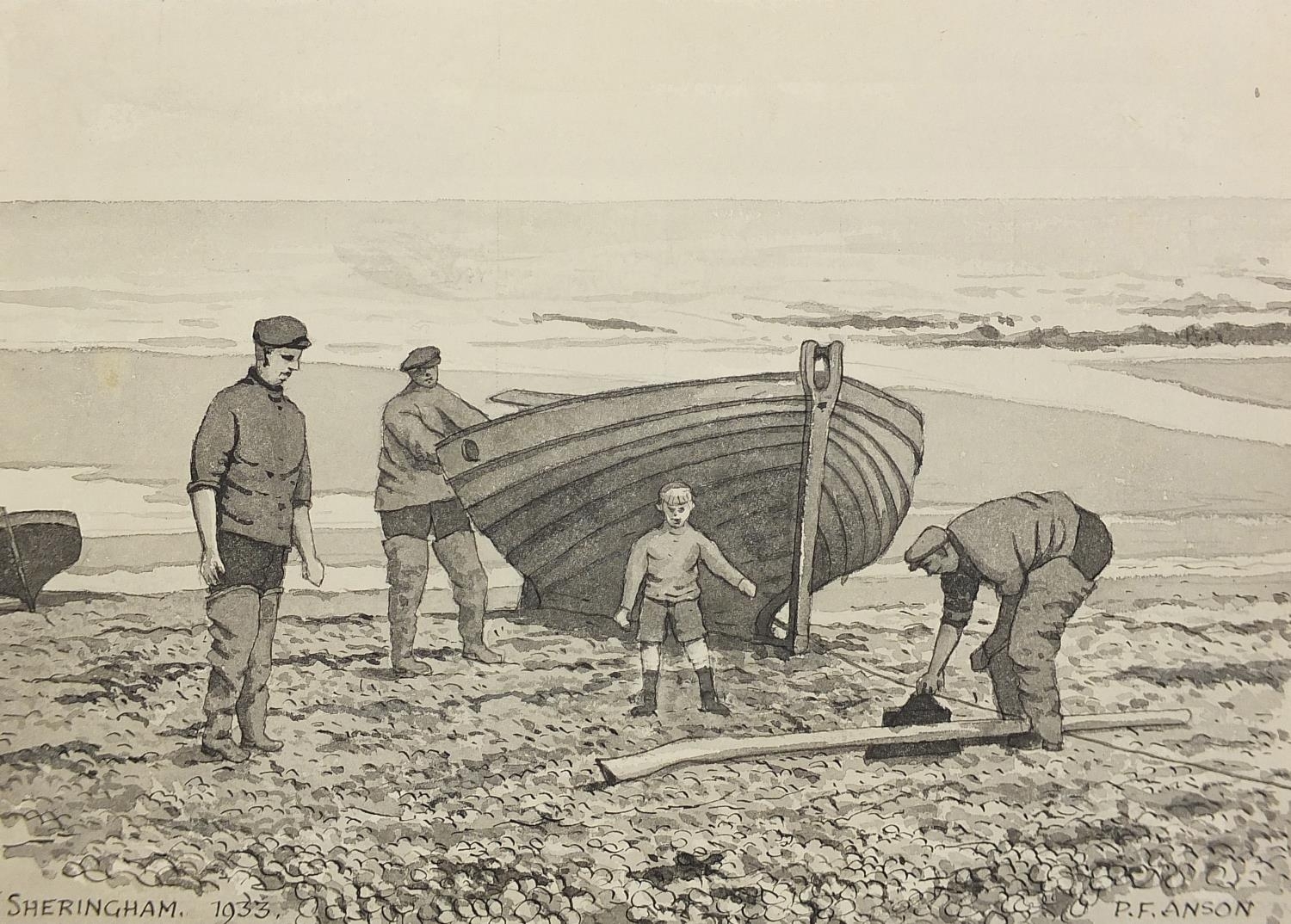 Peter Frederick Anson | Fishing boats and figures | MutualArt