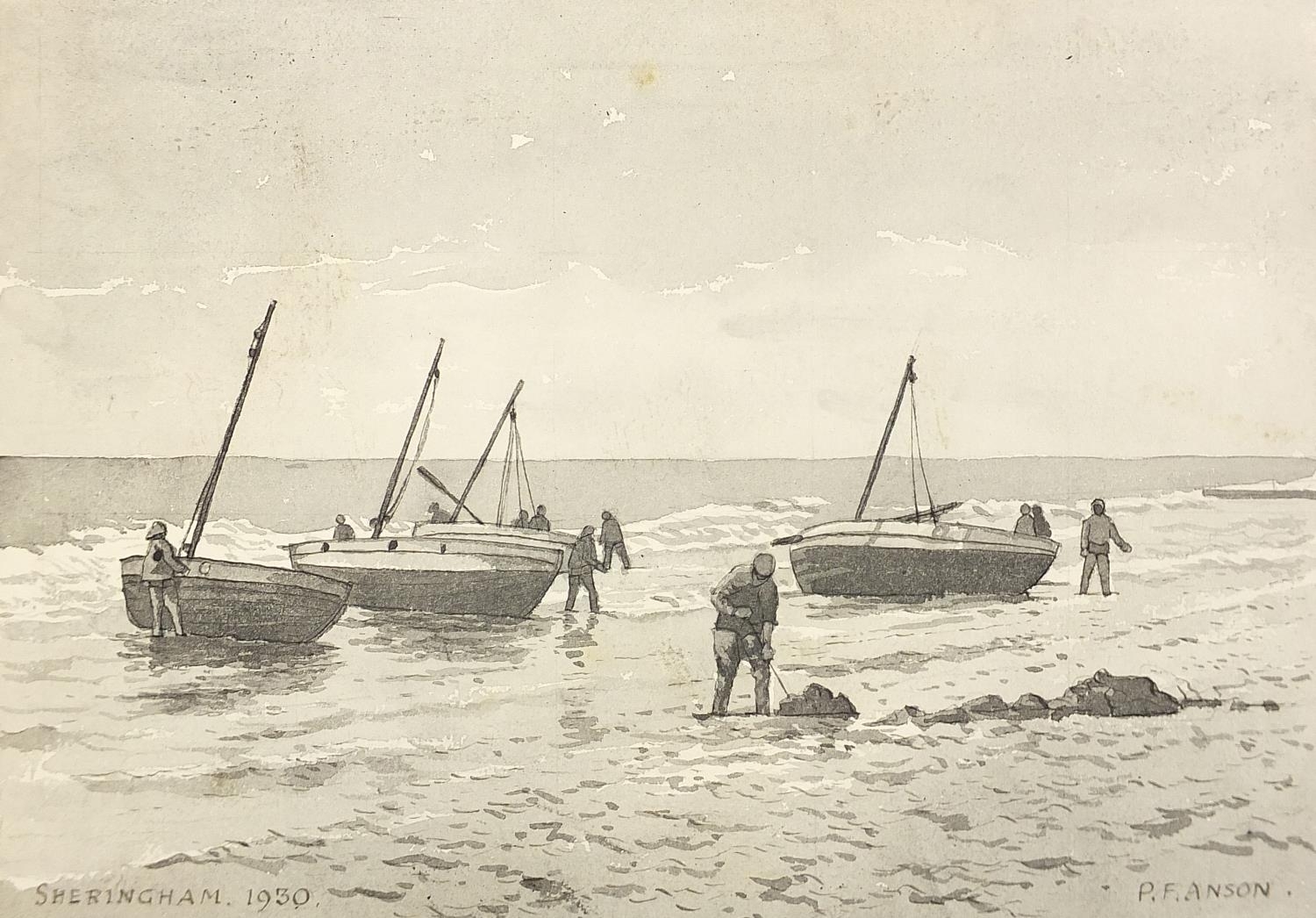 Peter Frederick Anson | Fishing boats and figures | MutualArt