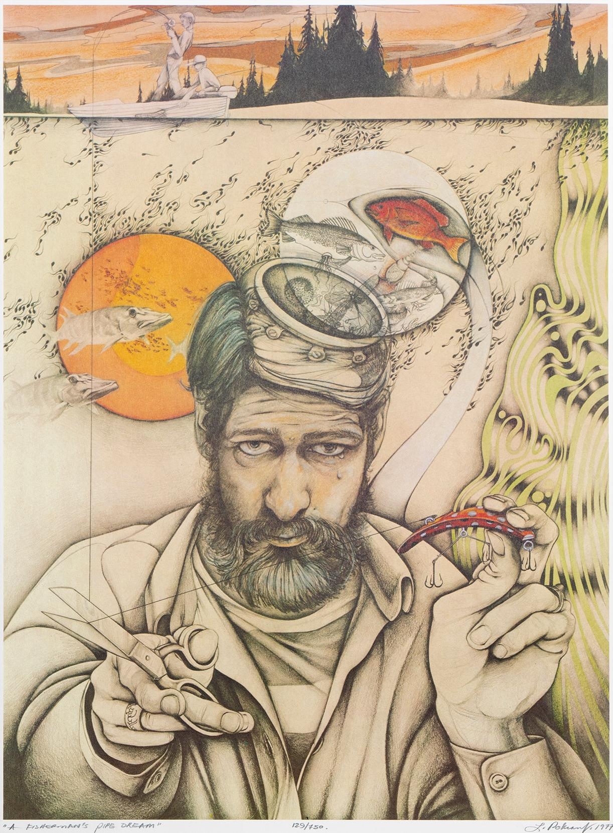 Luther Pokrant | A Fisherman's Pipe Dream (1977) | MutualArt