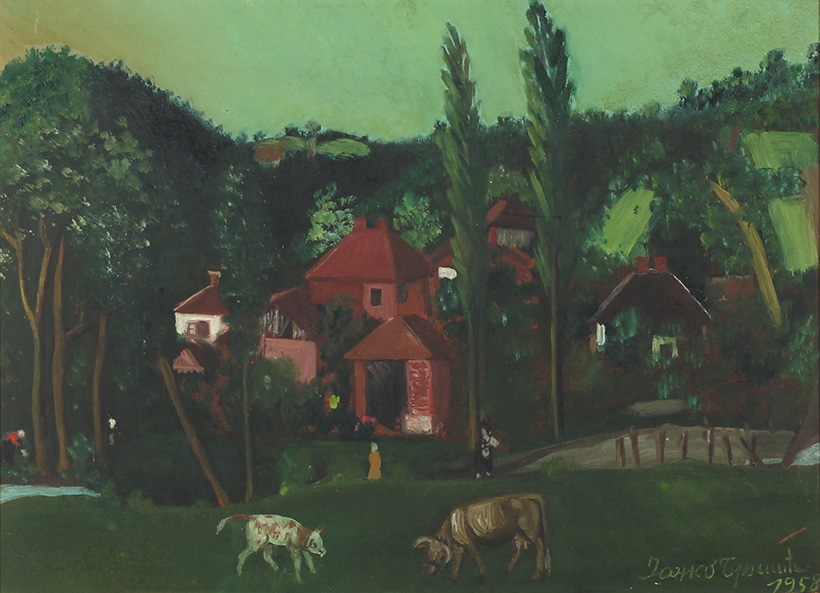 Janko Brašić | SEOSKI PEJZAŽ (1958) | MutualArt