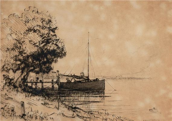 Vincent Sheldon | Launching a Boat | MutualArt