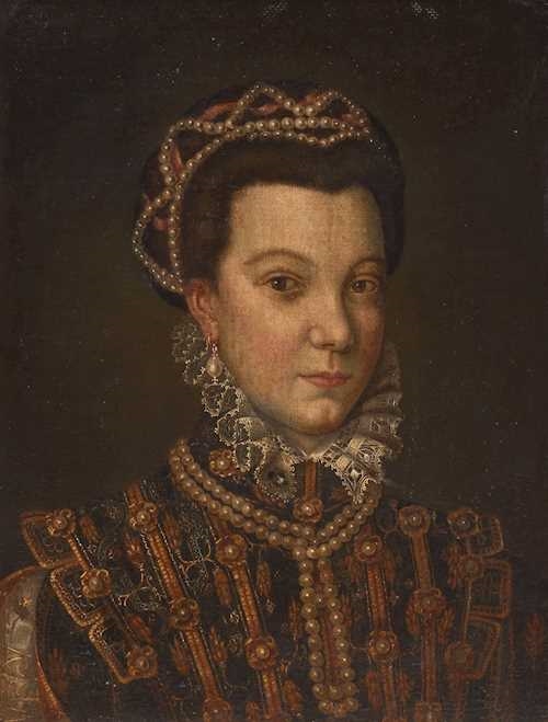 François Clouet | Portrait of a lady in a lace collar. | MutualArt