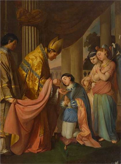 French School, 18th Century | Saint Karl Borromäus gives first ...