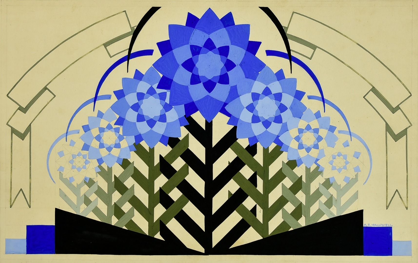 Albert Edward Halliwell | Flowers in Three Colours | MutualArt
