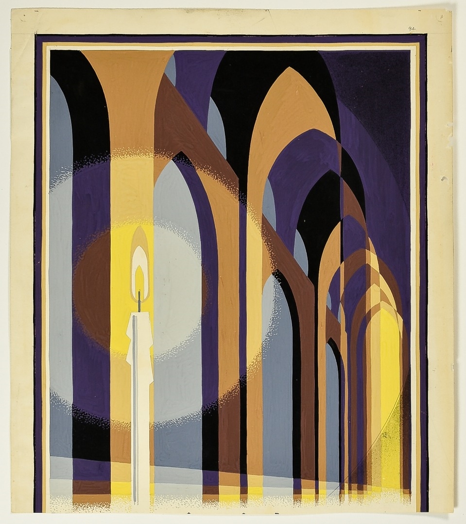 Albert Edward Halliwell | candle and pointed arches (Late 1920s ...